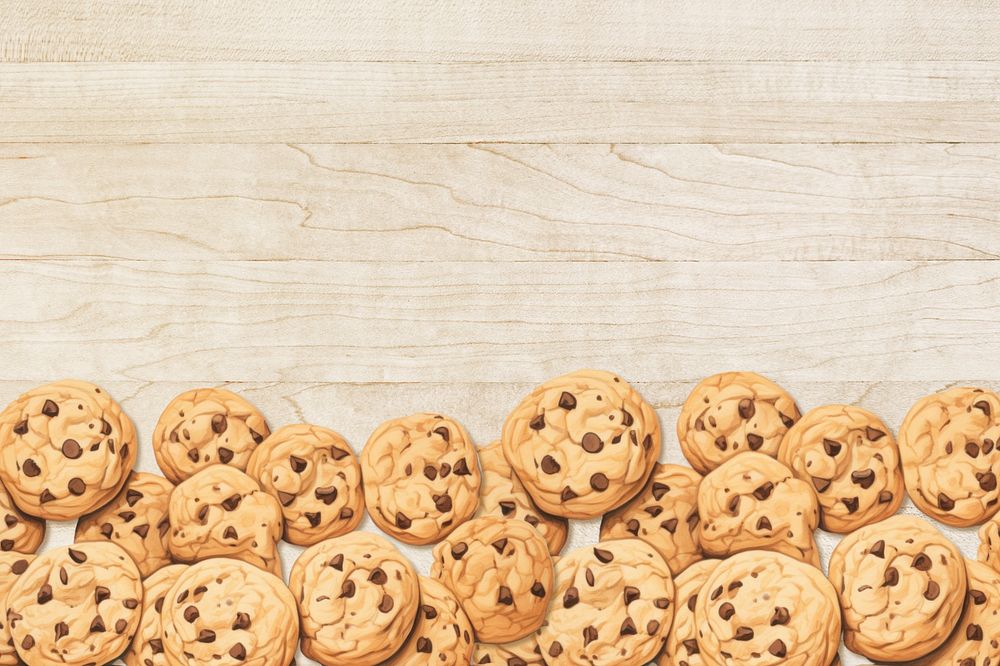 Chocolate chip cookies border background, | Premium Editable Design ...