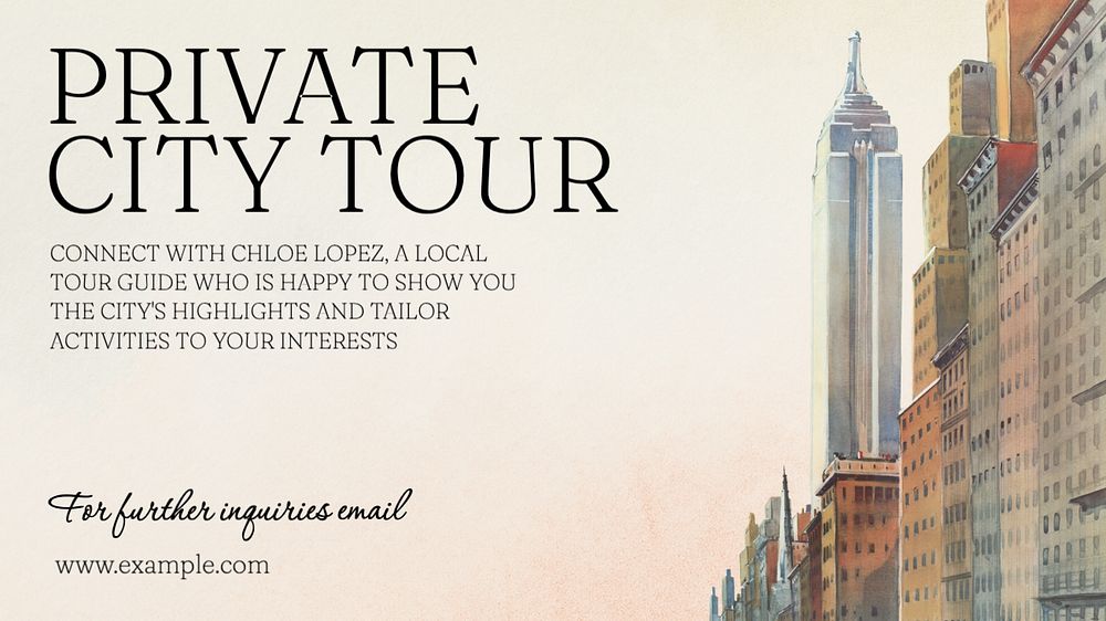 City tour guide blog banner | Premium Editable Template - rawpixel