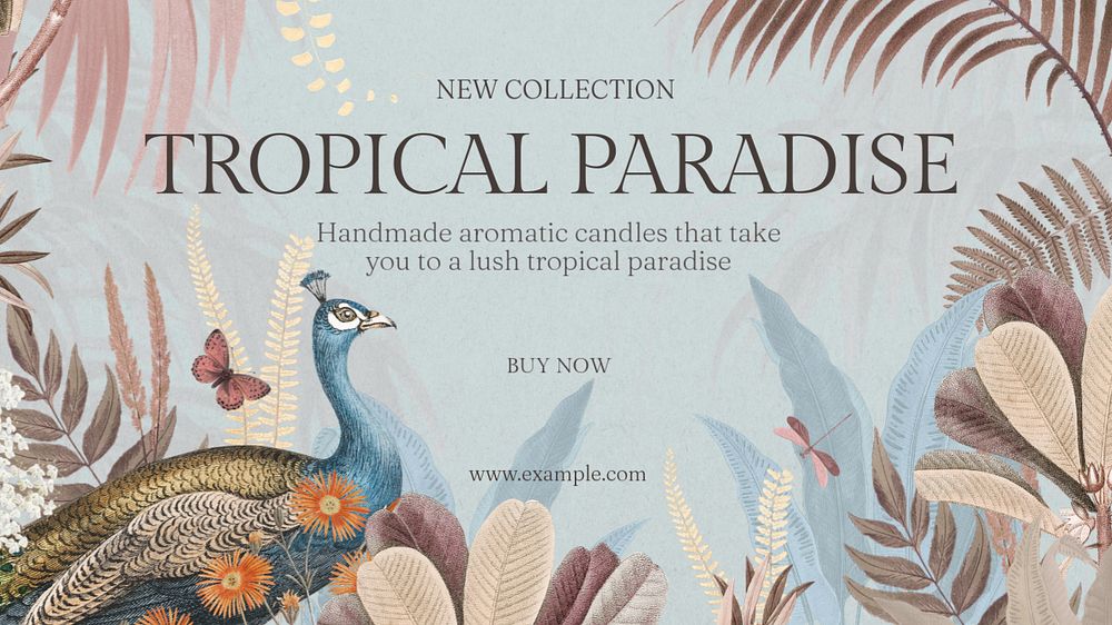 Tropical paradise blog banner template, | Premium Editable Template ...