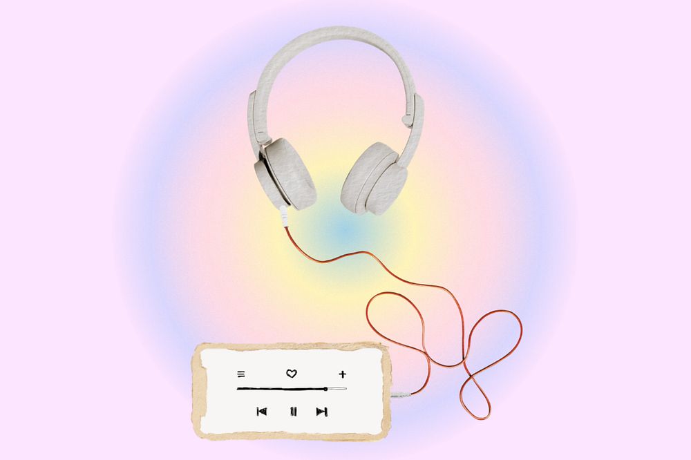 Music aura aesthetic, editable headphones | Premium Collage Maker ...