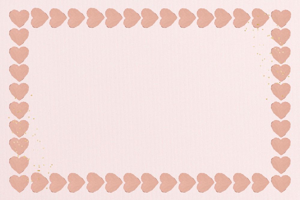 Cute heart frame background, editable | Premium Editable Design - rawpixel