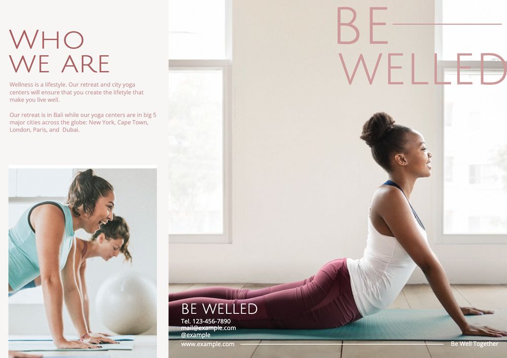 Yoga brochure template, editable design | Premium Editable Template ...