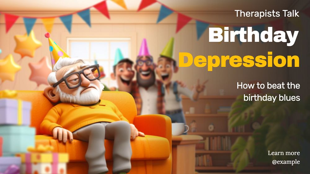 Depression signs blog banner template, | Premium Editable Template ...