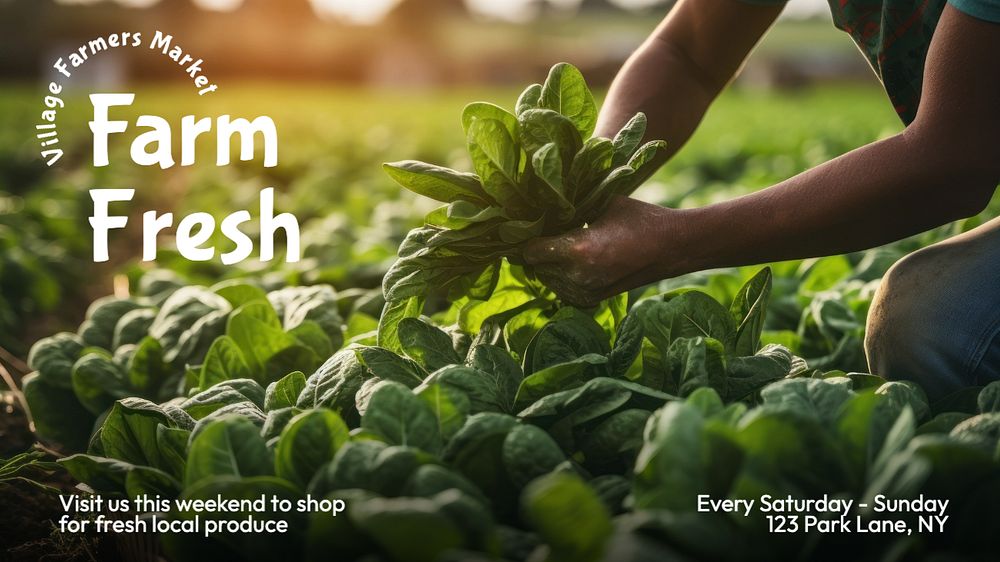 Farm fresh blog banner template, | Premium Editable Template - rawpixel