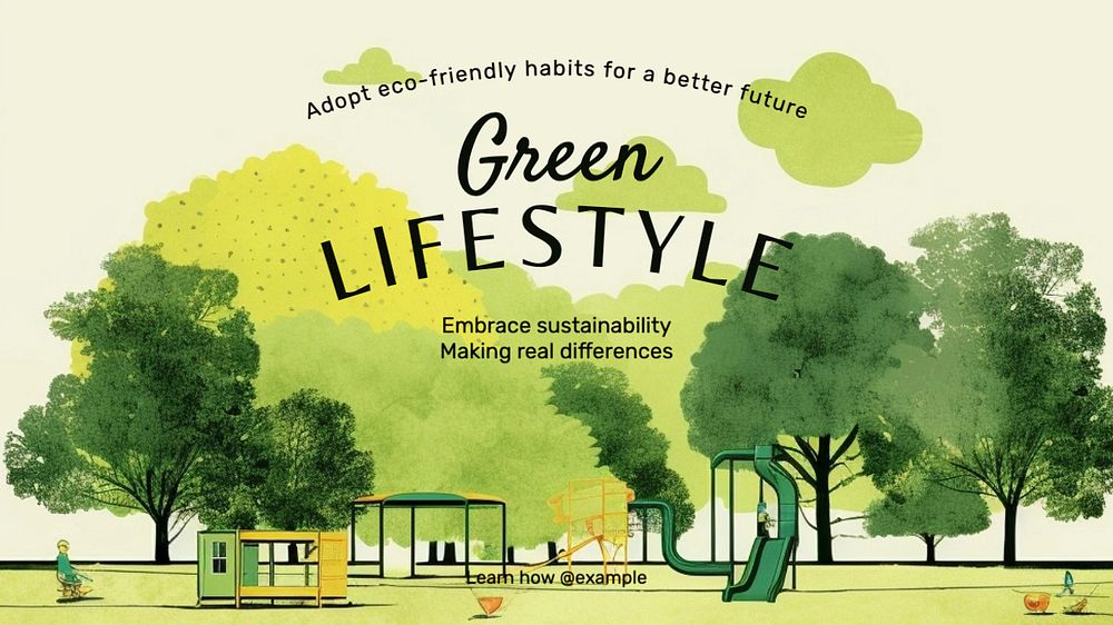 Green lifestyle blog banner template, | Premium Editable Template ...