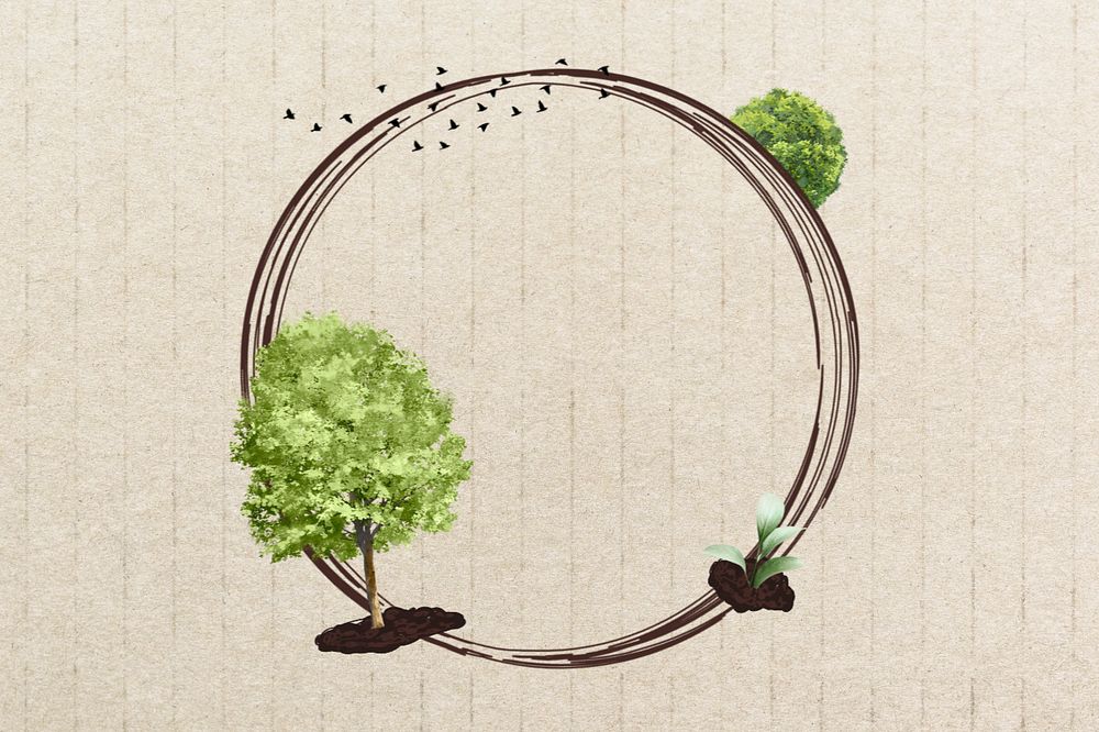 Trees aesthetic frame, creative remix, | Premium Editable Design - rawpixel