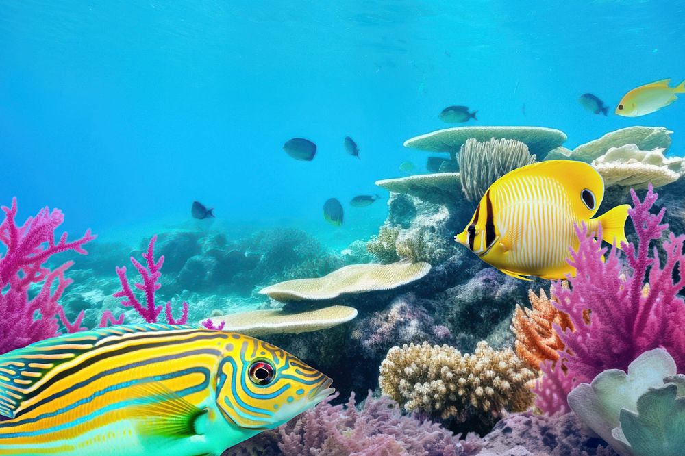 Fish swimming marine life nature | Premium Scene Creator - rawpixel