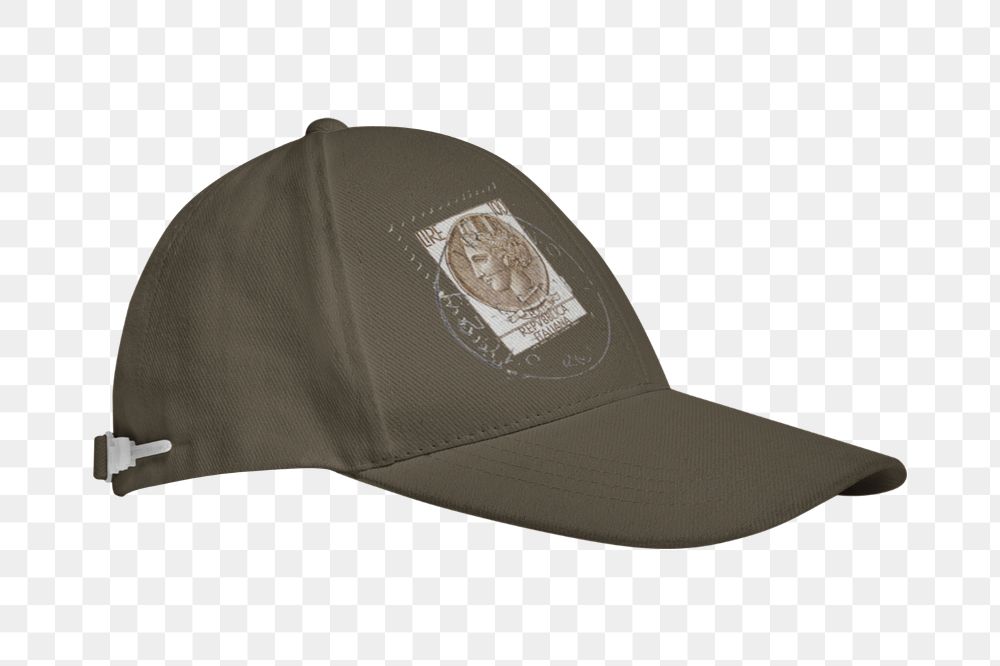 Brown baseball cap mockup, printed | Premium - rawpixel