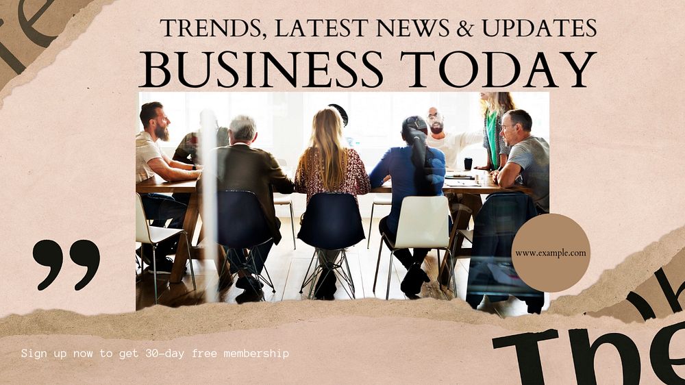 Business news blog banner template, | Premium Editable Template - rawpixel