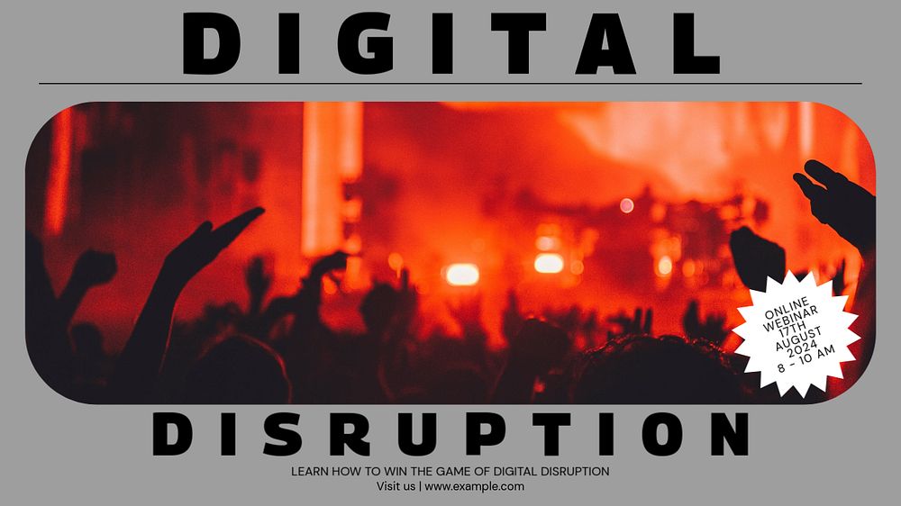 Digital disruption blog banner template, | Premium Editable Template ...