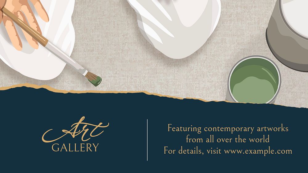 Art gallery blog banner template, | Premium Editable Template - rawpixel