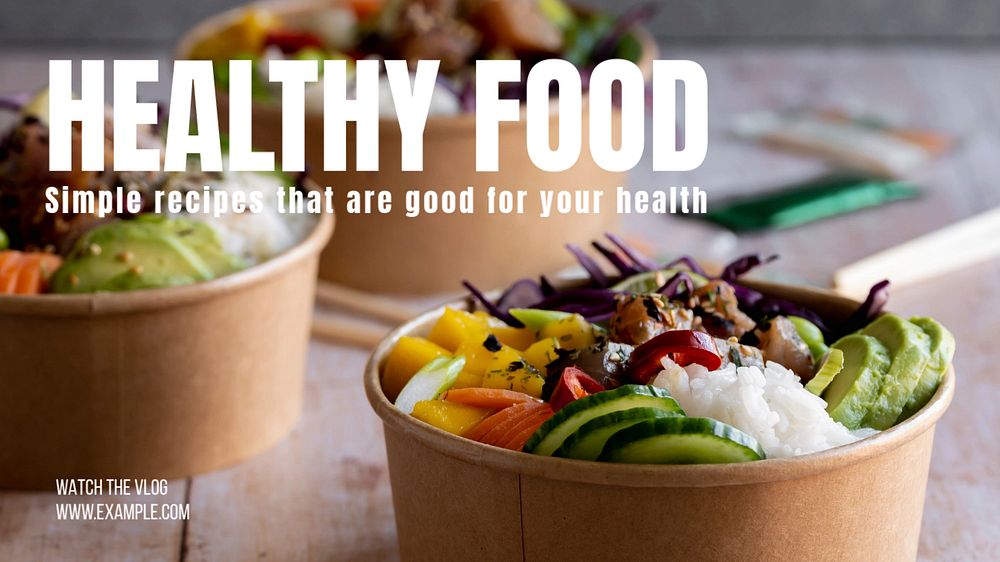 Healthy food blog banner template, | Premium Editable Template - rawpixel