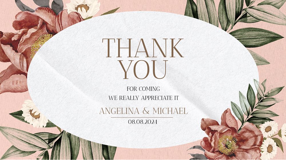 Wedding thank you blog banner | Premium Editable Template - rawpixel