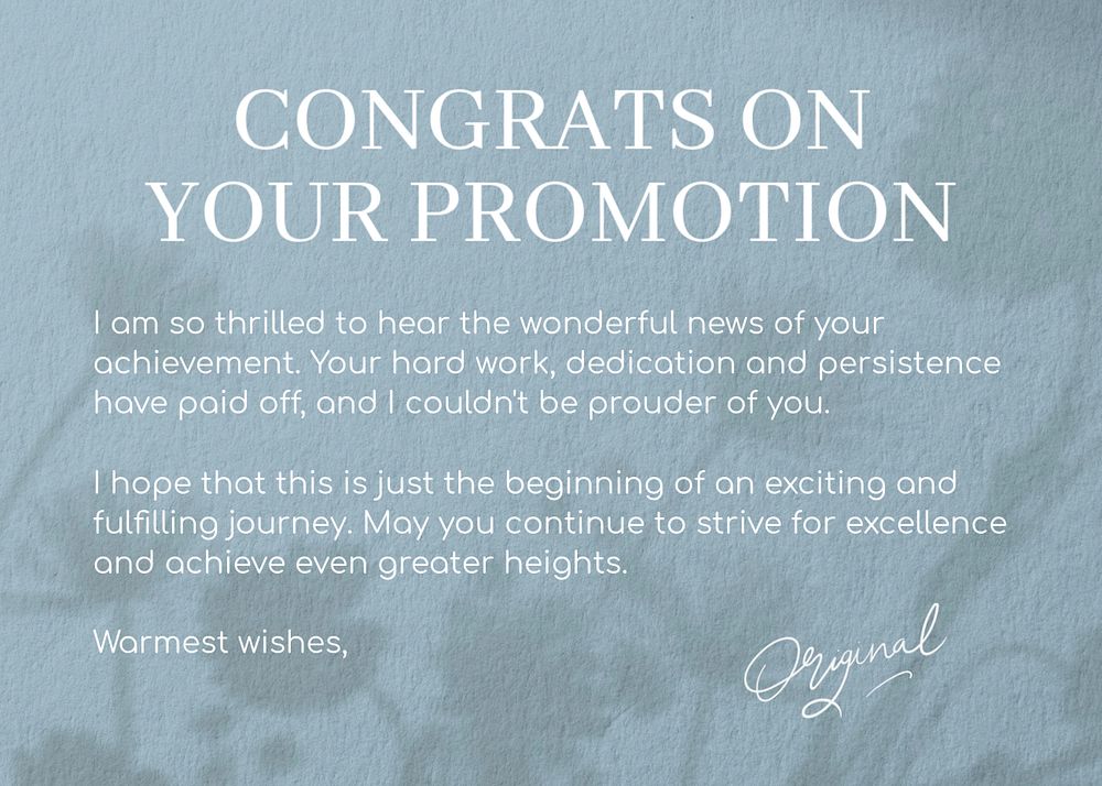 Congrats promotion template, editable design | Premium Editable ...