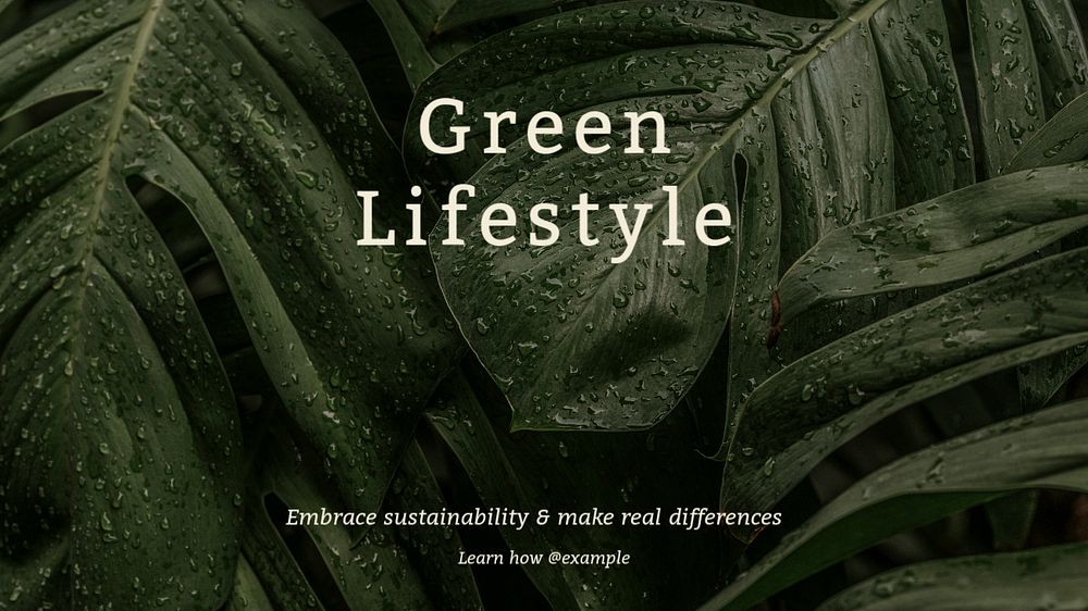 Green lifestyle blog banner template, | Premium Editable Template ...