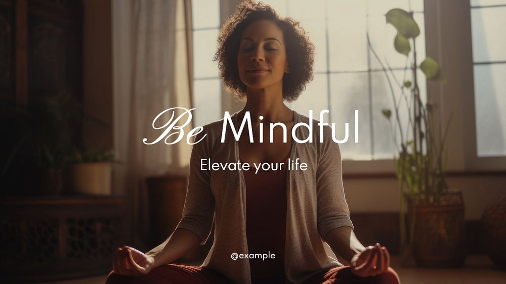 Be mindful blog banner template, | Premium Editable Template - rawpixel