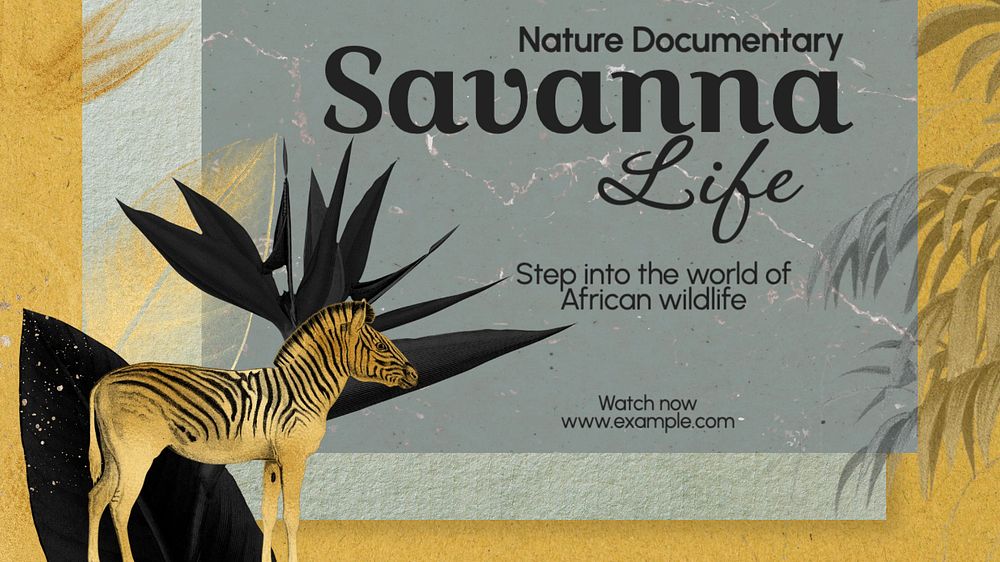 Savanna life blog banner template | Premium Editable Template - rawpixel