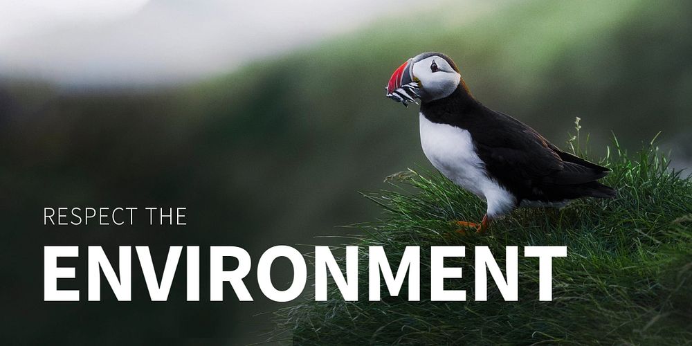 Respect environment Twitter ad template | Premium Editable Template ...