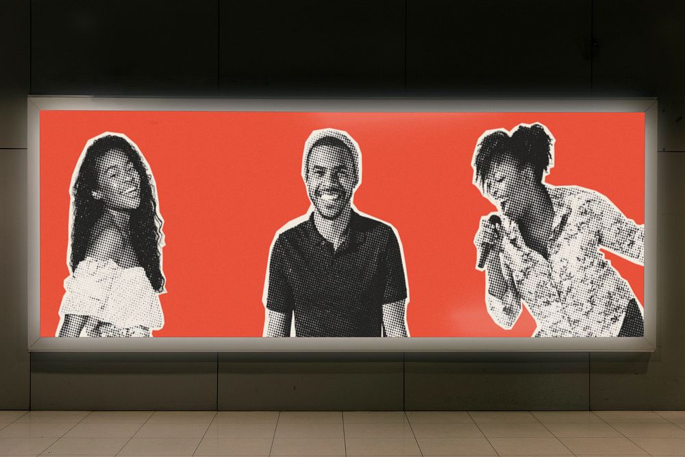 Subway billboard mockup, metro sign | Premium Mockup Generator - rawpixel