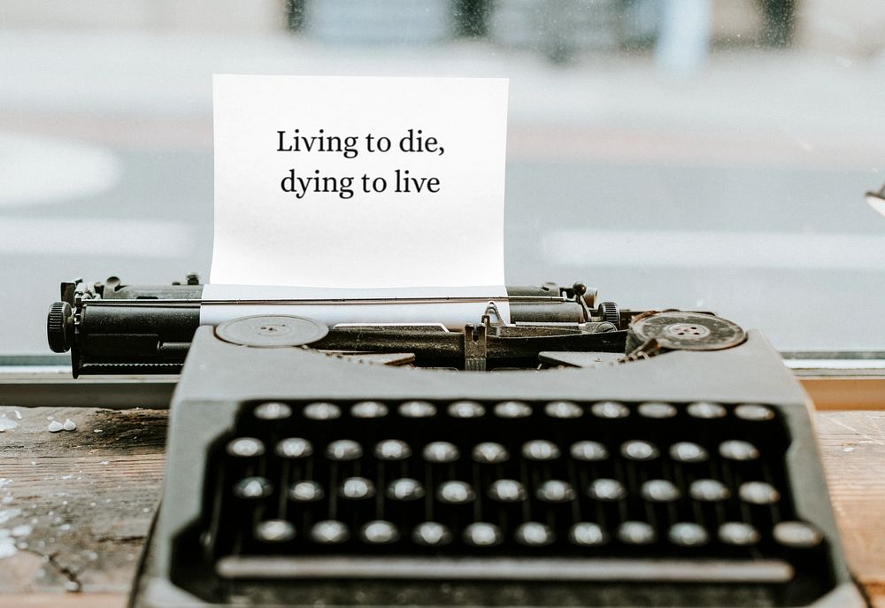 Editable paper mockup typewriter | Premium Mockup Generator - rawpixel