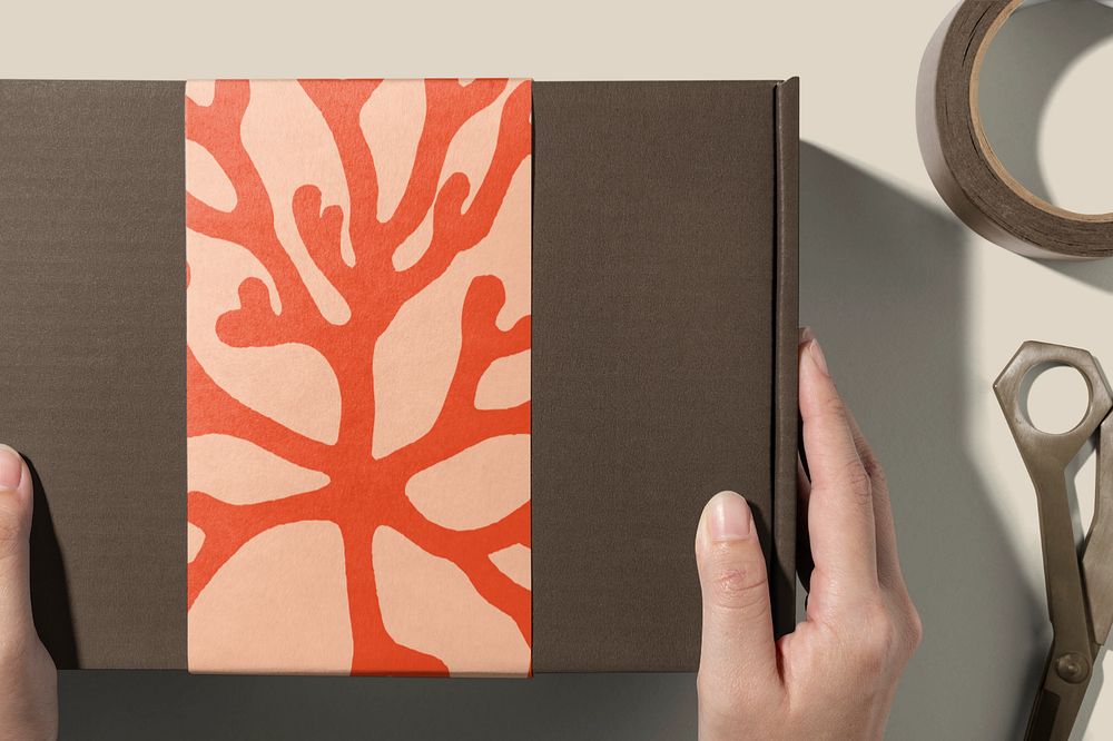 Brown mailing box mockup, editable | Premium Mockup Generator - rawpixel