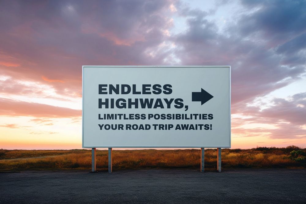 Advertising billboard sign editable mockup | Premium Mockup Generator ...