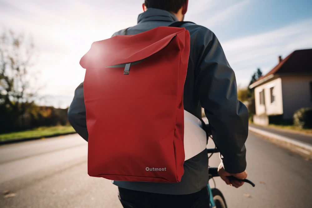 Editable fold top backpack mockup | Premium Mockup Generator - rawpixel