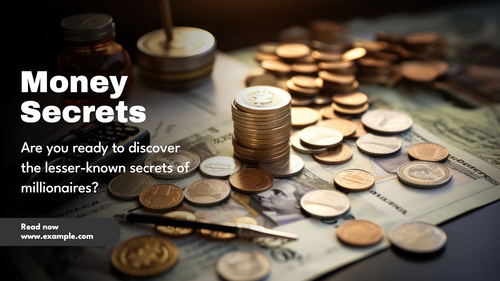 Money secrets blog banner template | Premium Editable Template - rawpixel