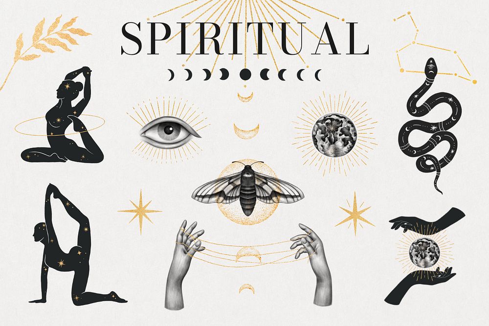 Aesthetic spiritual element, editable design | Premium Editable Design ...