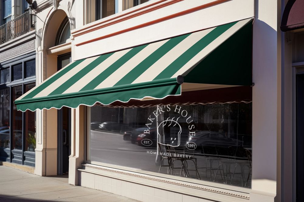 Shopfront glass wall sign mockup, | Premium Mockup Generator - rawpixel