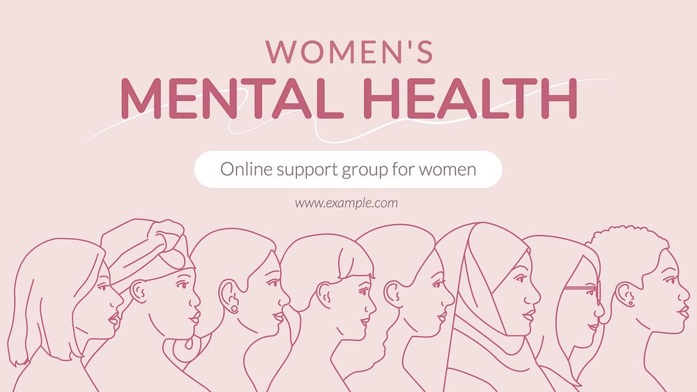 Women's mental health blog banner | Free Editable Template - rawpixel