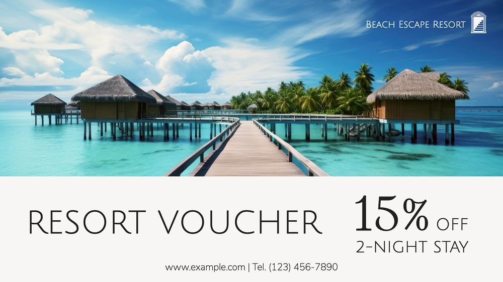 Resort voucher template | Premium Editable Template - rawpixel