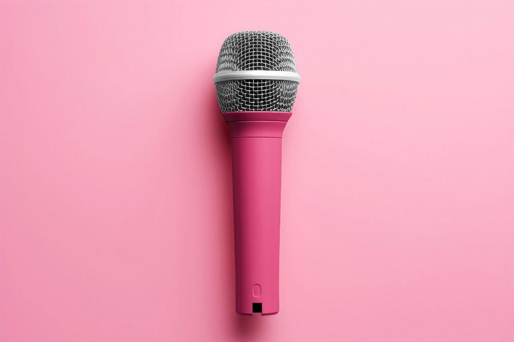 Pink microphone mockup, editable product | Premium Mockup Generator ...