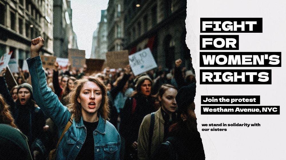 Women's rights blog banner template | Free Editable Template - rawpixel
