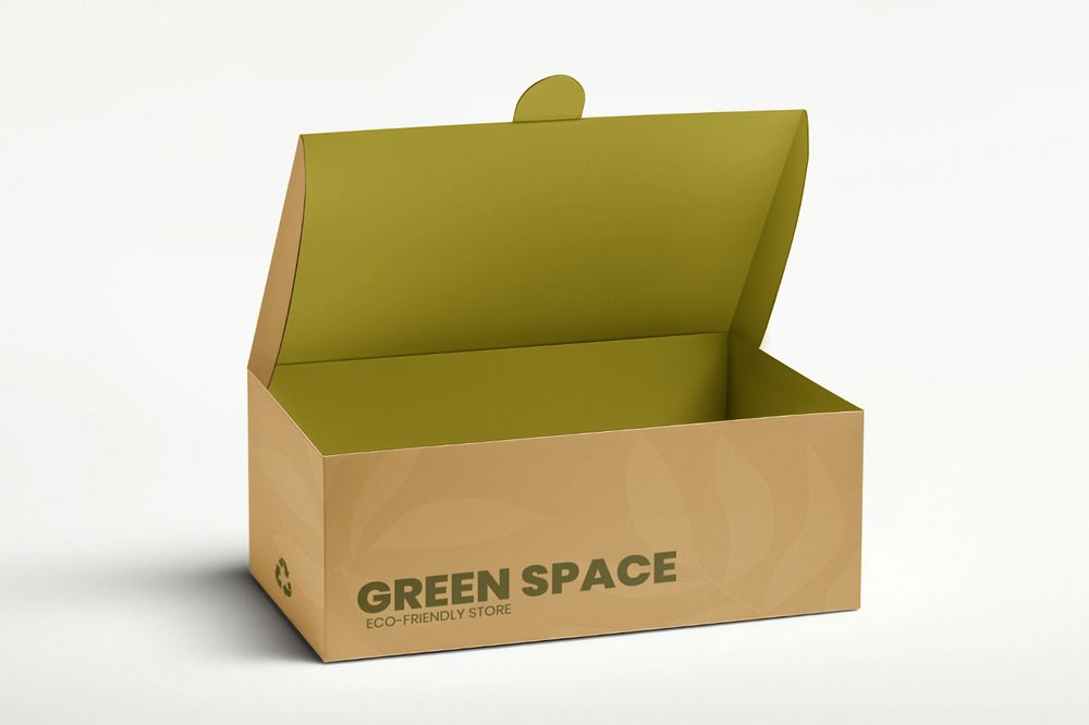 Brown parcel box mockup, editable | Premium Mockup Generator - rawpixel