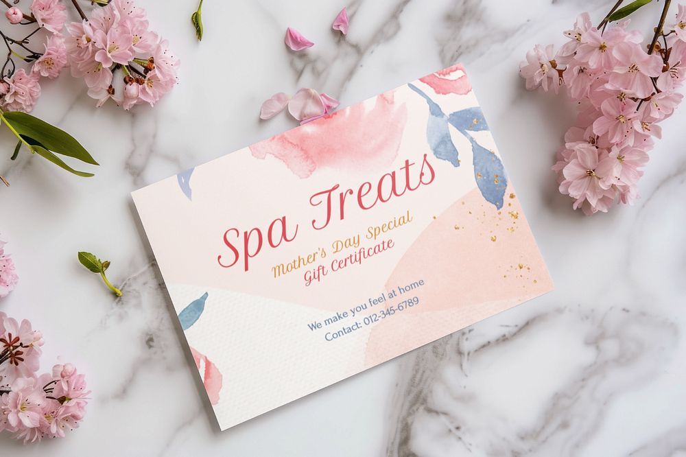 Flat lay card mockup, editable | Premium Mockup Generator - rawpixel