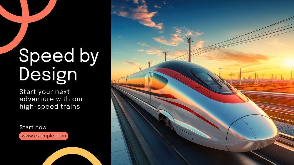 High speed trains blog banner | Premium Editable Template - rawpixel