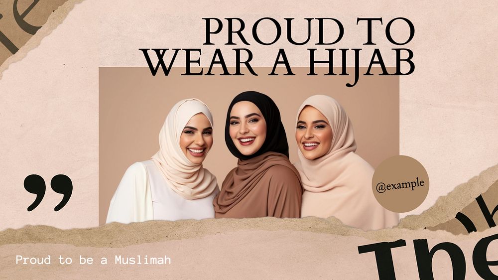 Hijab pride blog banner template | Premium Editable Template - rawpixel