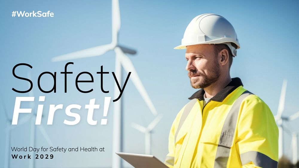 Construction safety first blog banner | Premium Editable Template ...