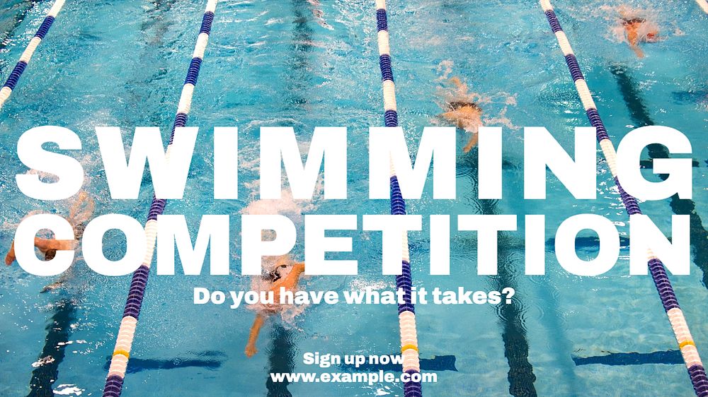 Swimming competition blog banner template | Premium Editable Template ...