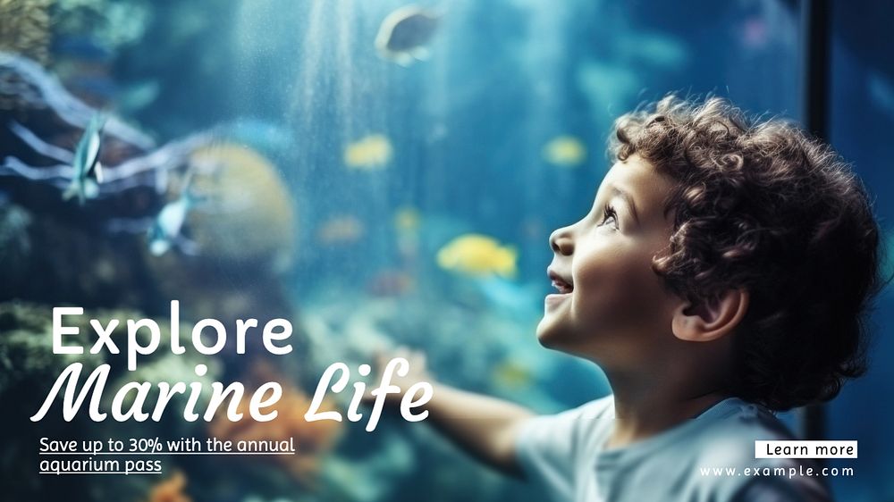 Explore marine life blog banner | Premium Editable Template - rawpixel