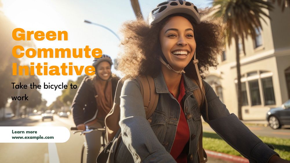 Green commute initiative blog banner | Premium Editable Template - rawpixel
