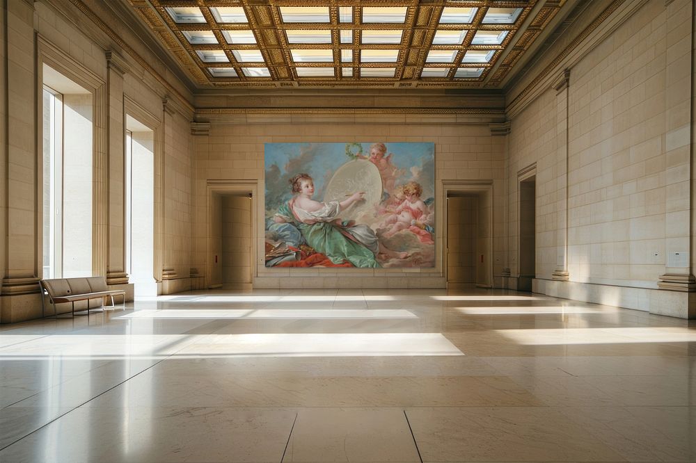 Art museum picture frame mockup, | Premium Mockup Generator - rawpixel