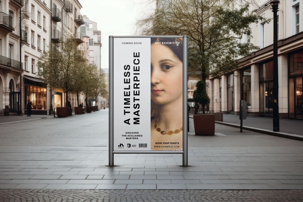 Art museum ad sign mockup | Premium Mockup Generator - rawpixel