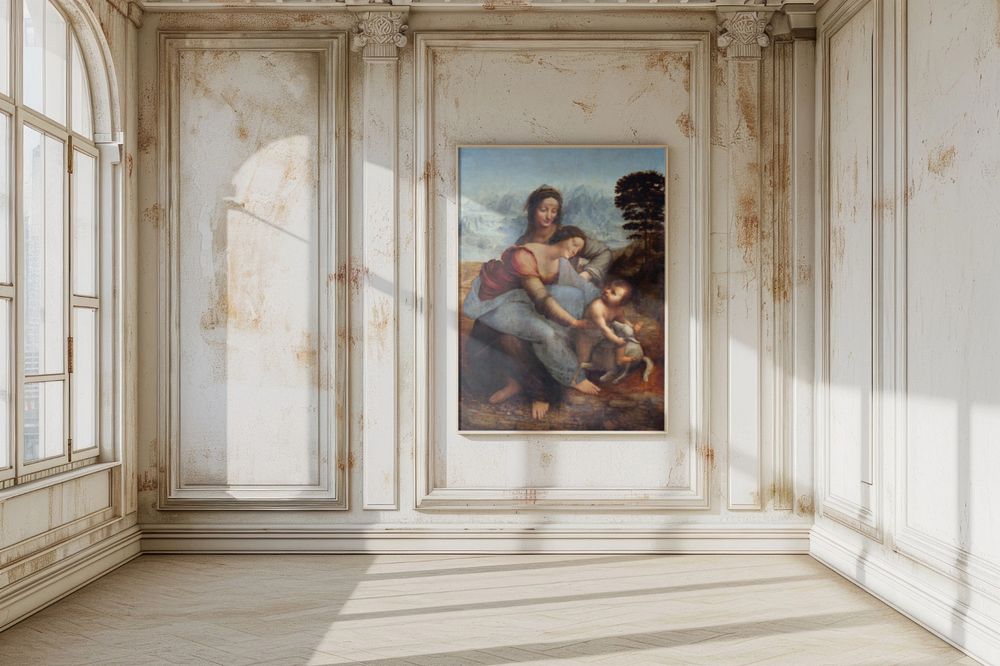 Art museum picture frame mockup, | Premium Mockup Generator - rawpixel