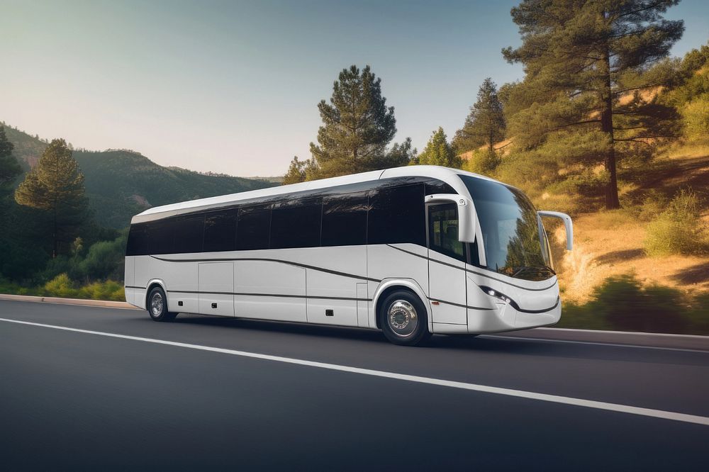 White bus mockup, editable design | Free Mockup Generator - rawpixel