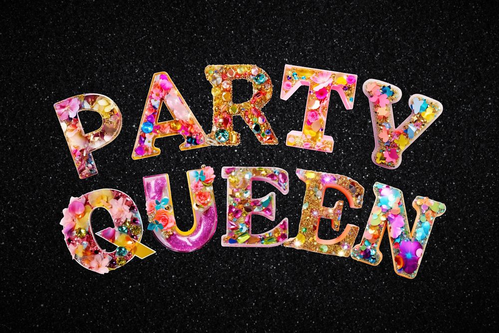 Glitter & glam magic font | Premium Editable Design - rawpixel