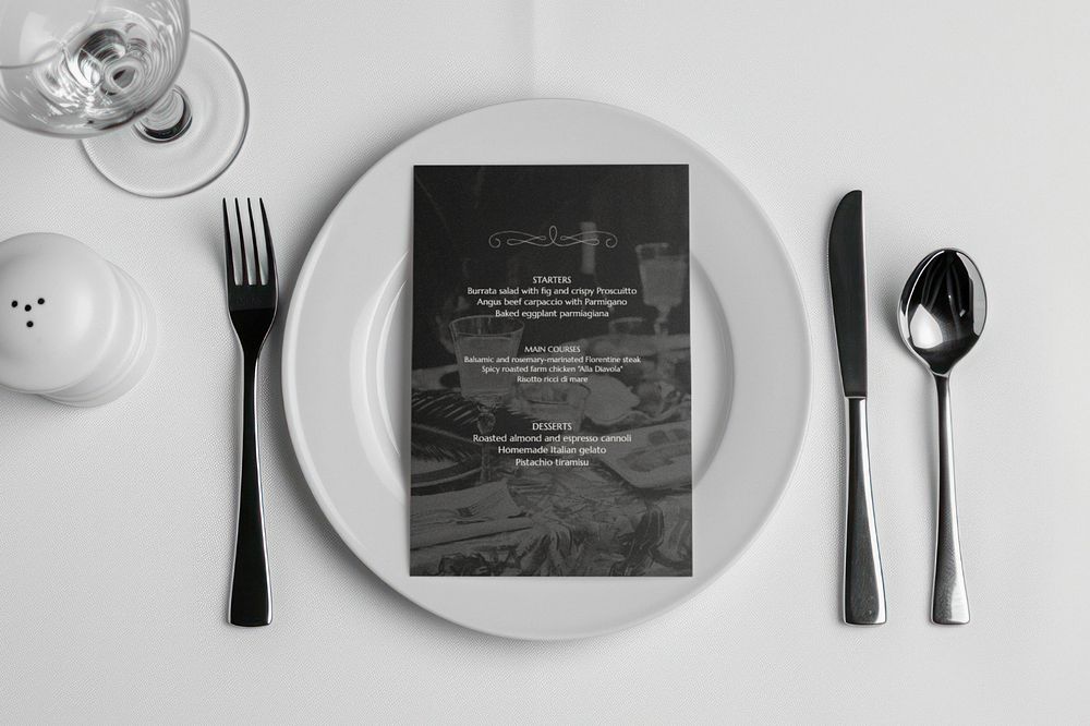 Menu card mockup, editable design | Premium Mockup Generator - rawpixel