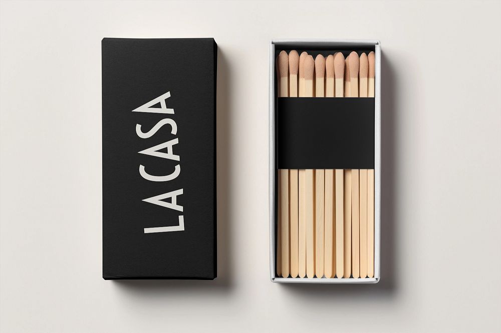 Black match box mockup, editable | Premium Mockup Generator - rawpixel