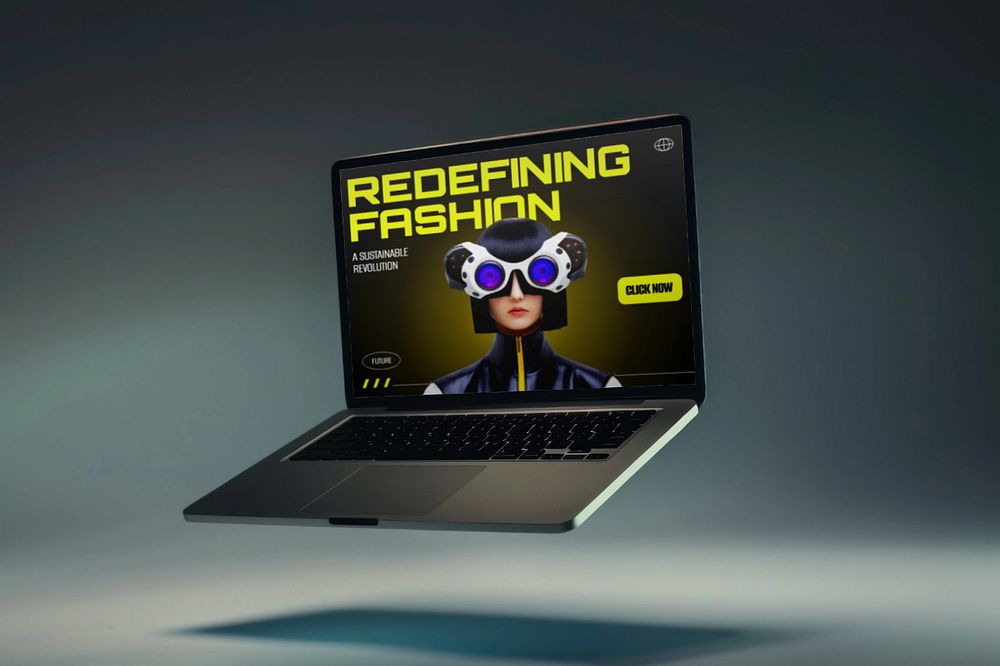 Laptop screen mockup, editable design | Premium Mockup Generator - rawpixel